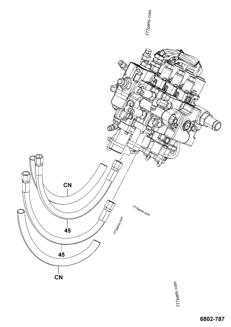 MAST PIPING (1102-1712)A41#..V [VALVE PIPING] - Forklift Trucks ...