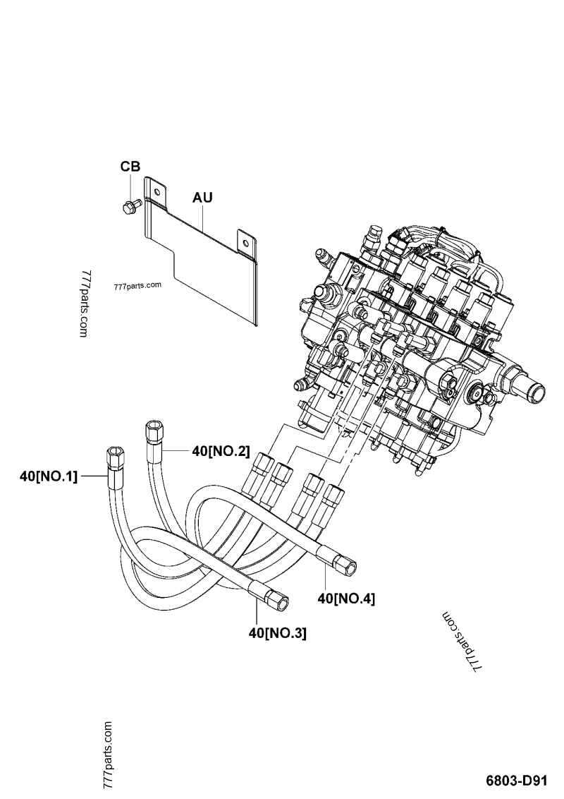 MAST PIPING (1712- )A351..FV [VALVE PIPING] - Forklift Trucks (Electric ...