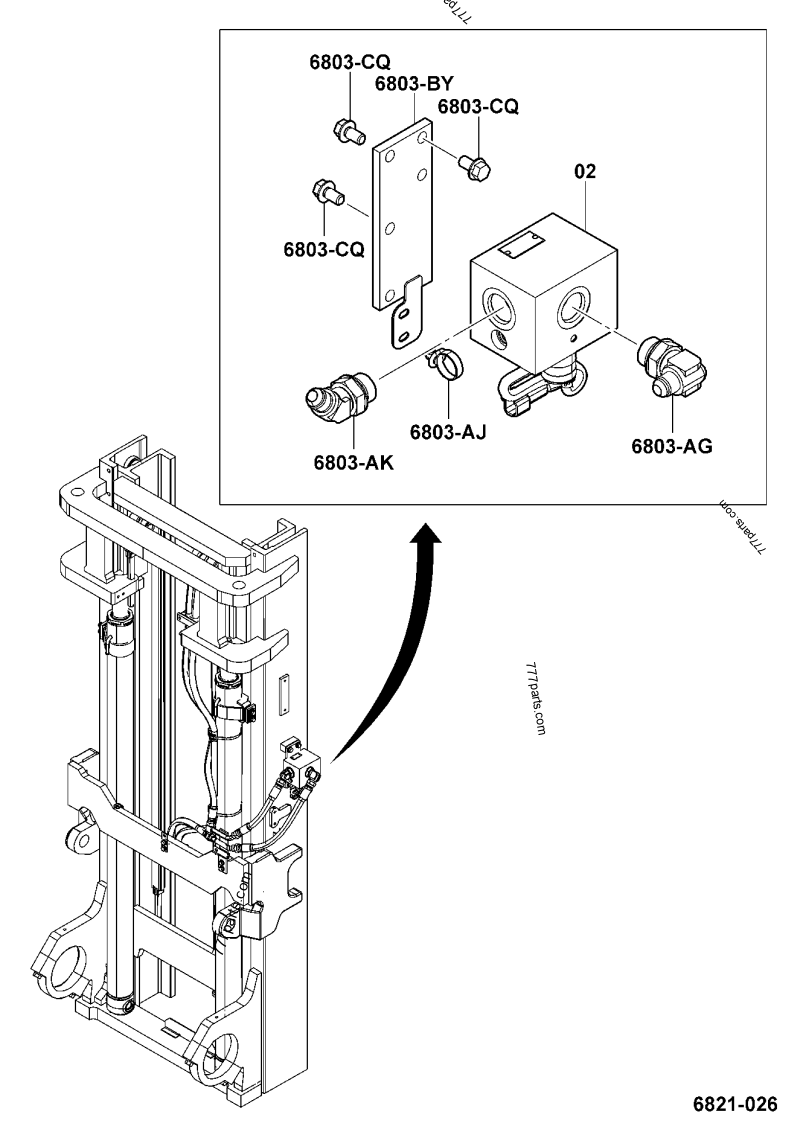 TILT LOCK VALVE (1404- )A410..V..60,70,80 (INTERLOCK 3RD, INTERLOCK 4RD ...