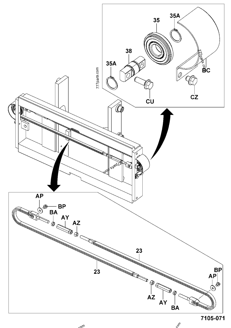 FORK SHIFTER (1511- )A331 - Forklift Trucks (Electric) Toyota 8FBE15 ...