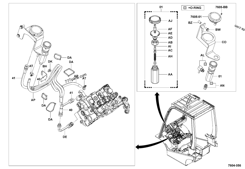 REMOTE CONTROL VALVE (1712- )A411,A451 - Forklift Trucks (Electric ...