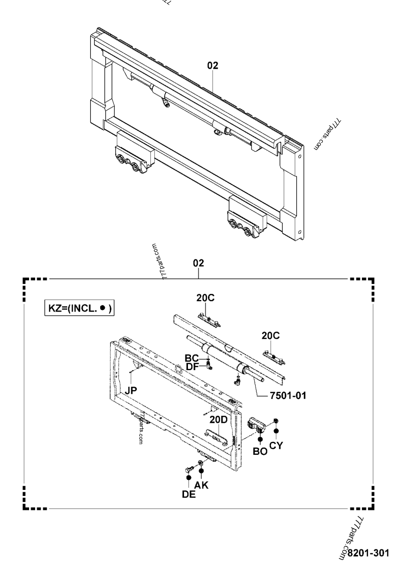 SIDE SHIFT FORK (1102-1712)E911 - Forklift Trucks (Electric) Toyota ...