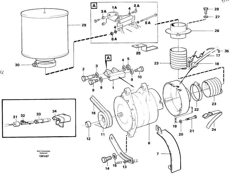 Brushles alternator 50a - Wheel Loaders Volvo L90C | 777parts.com