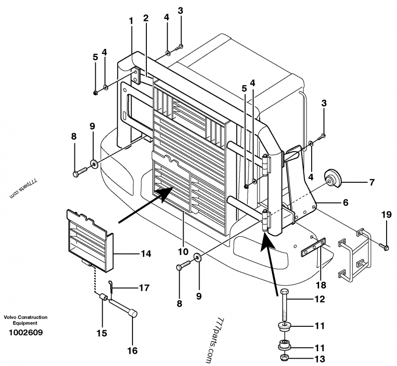 Radiator, kylare. - Wheel Loaders Volvo L90D | 777parts.com