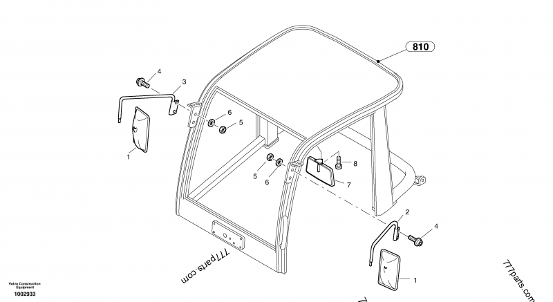 Rear view mirror - Compact Wheel Loaders, Backhoe Loaders, Skid Steer ...