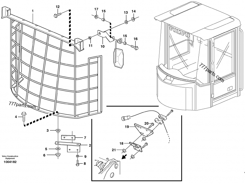 Windshild guard for windshield. - Wheel Loaders Volvo L50D | 777parts.com