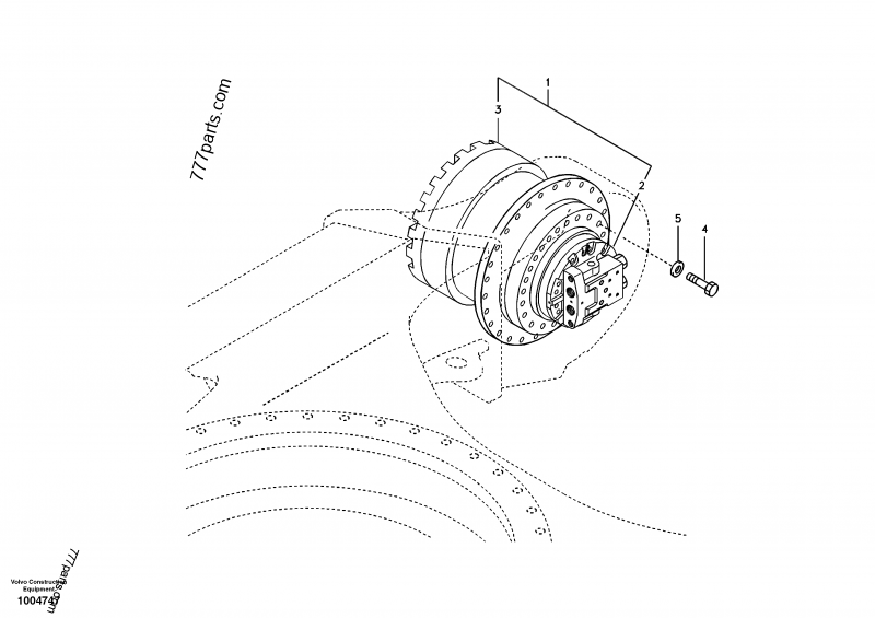 Travel motor with mounting parts - Excavators Volvo EC160B | 777parts.com