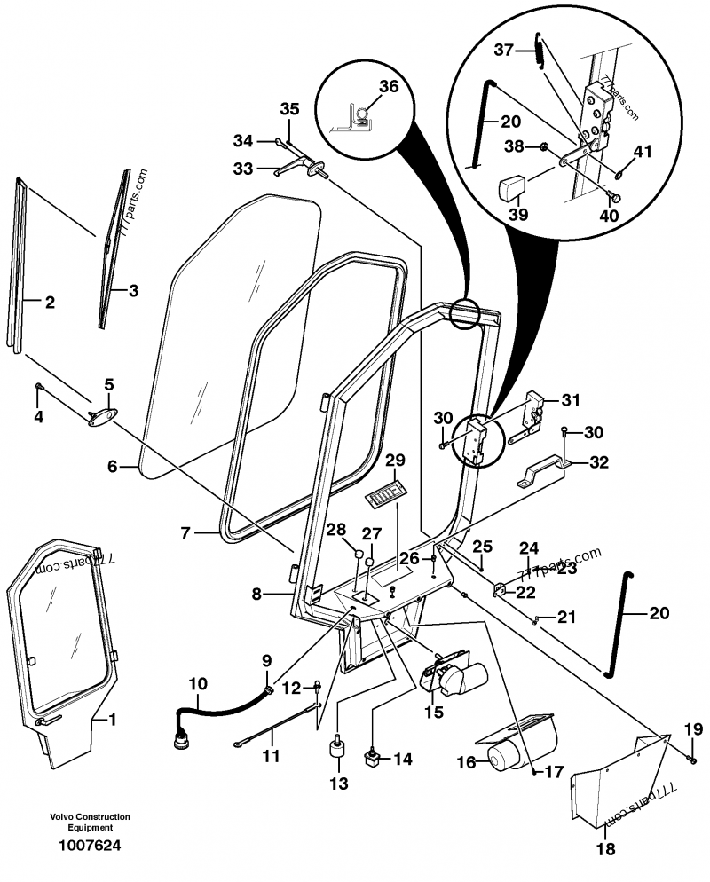 Enclosed cab front door (optional) - Compact Wheel Loaders, Backhoe ...