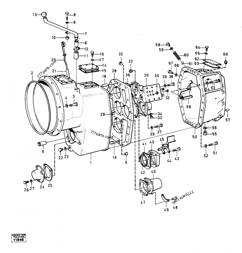 Housing,covers and boltings - Old products Volvo BM Volvo 616B/646, D45 ...