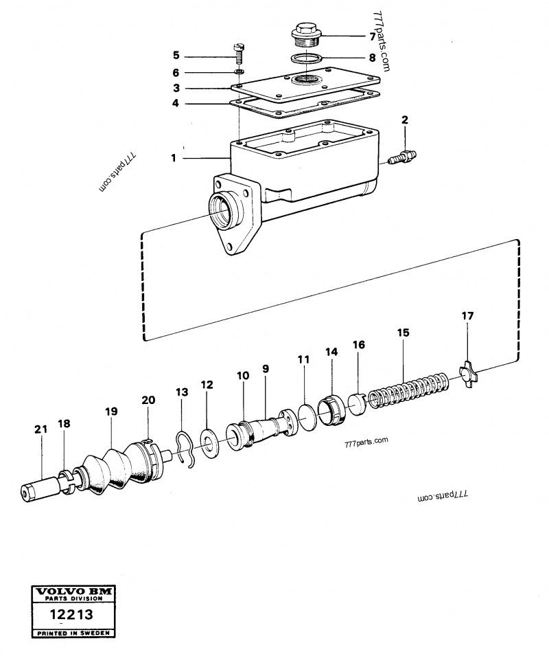 Main-brake cylinder - Old products Volvo BM Volvo 616B/646, D45 ...