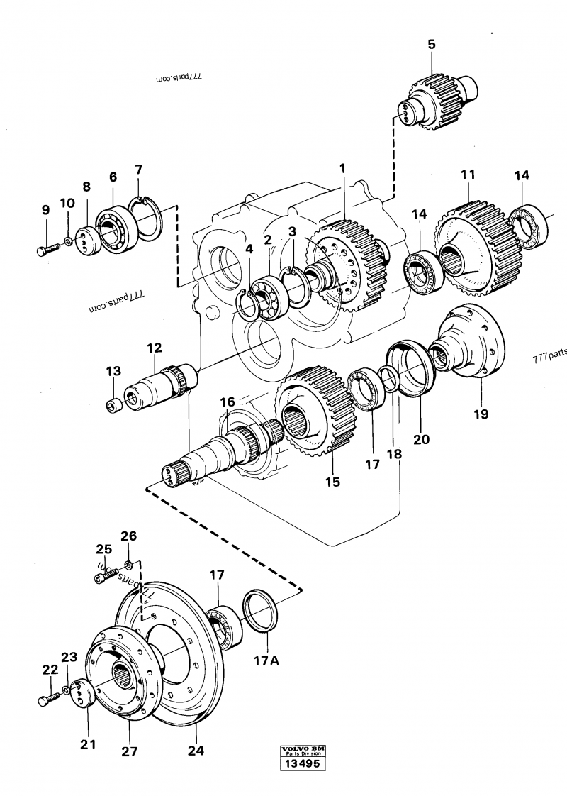 Dropbox gears and shafts - Old products Volvo BM Volvo 4300 | 777parts.com