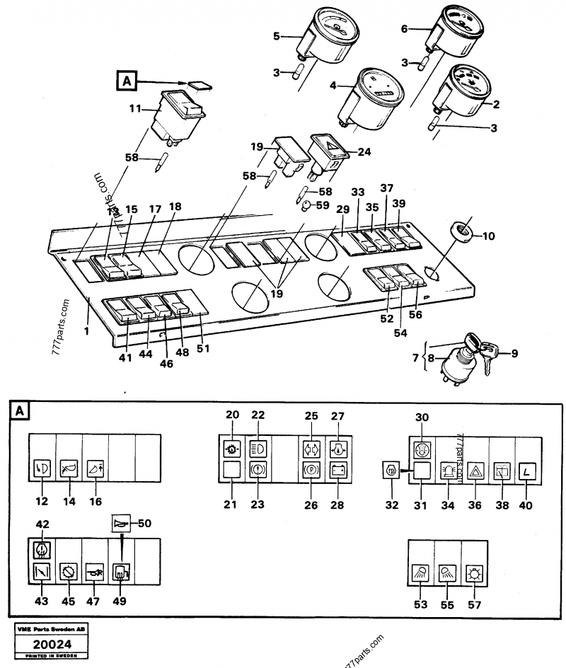 Instrument panel - Old products Volvo BM Volvo L50 | 777parts.com