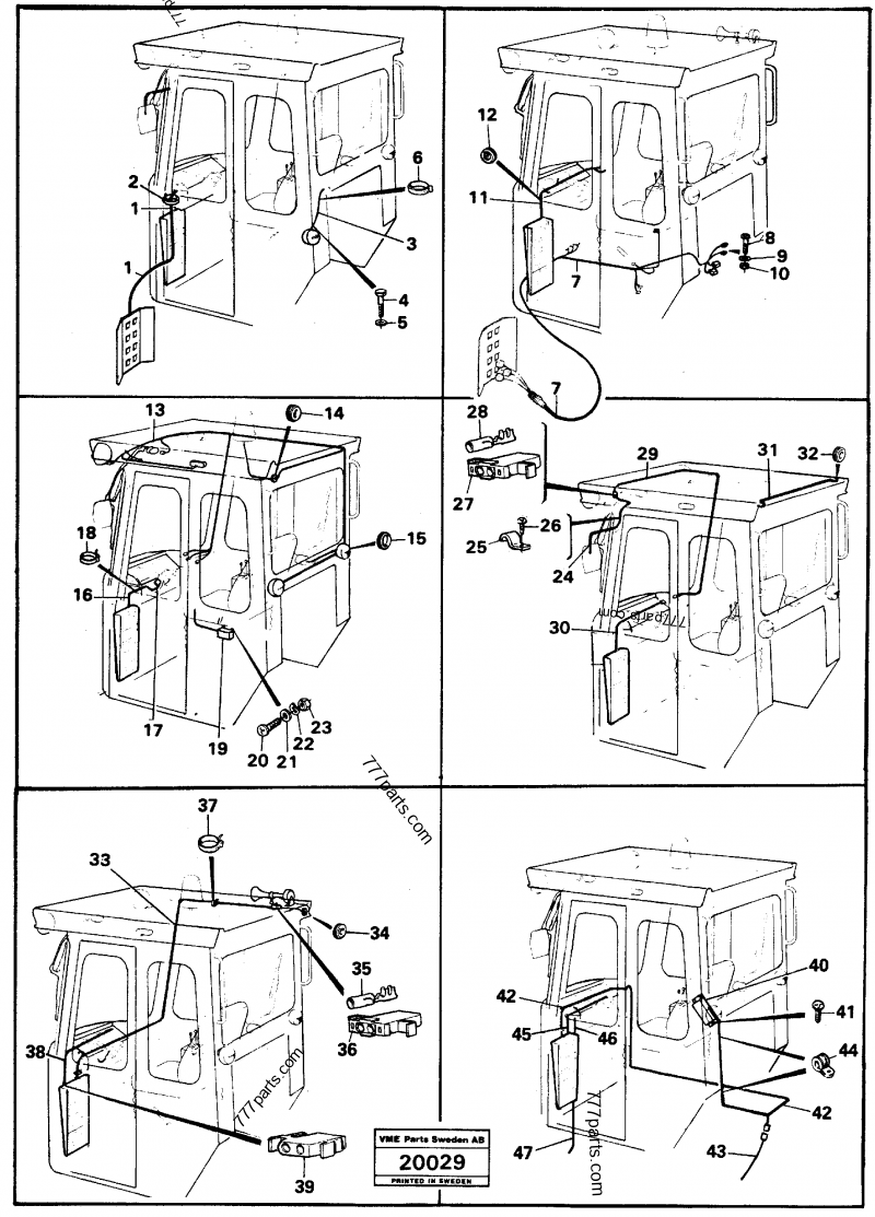 Electrical system cab - Old products Volvo BM Volvo L50 | 777parts.com