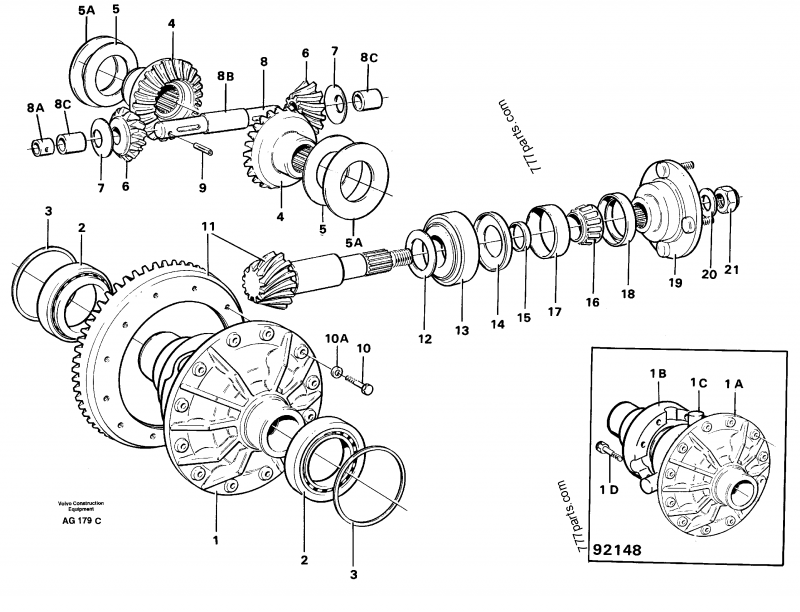 Final drive. - Wheel Loaders Volvo L50B | 777parts.com