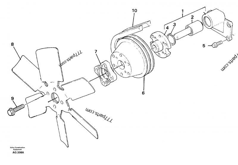 Fan and fan housing - Wheel Loaders Volvo L50B | 777parts.com
