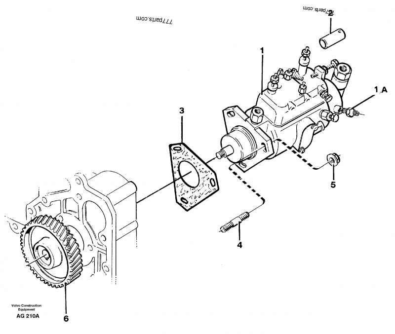 Fuel injection pump Mounting - Wheel Loaders Volvo L50B | 777parts.com