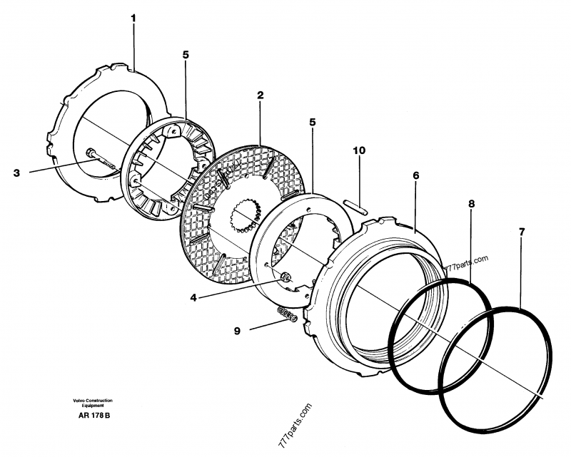 Multi-disc brake - Wheel Loaders Volvo L50C | 777parts.com