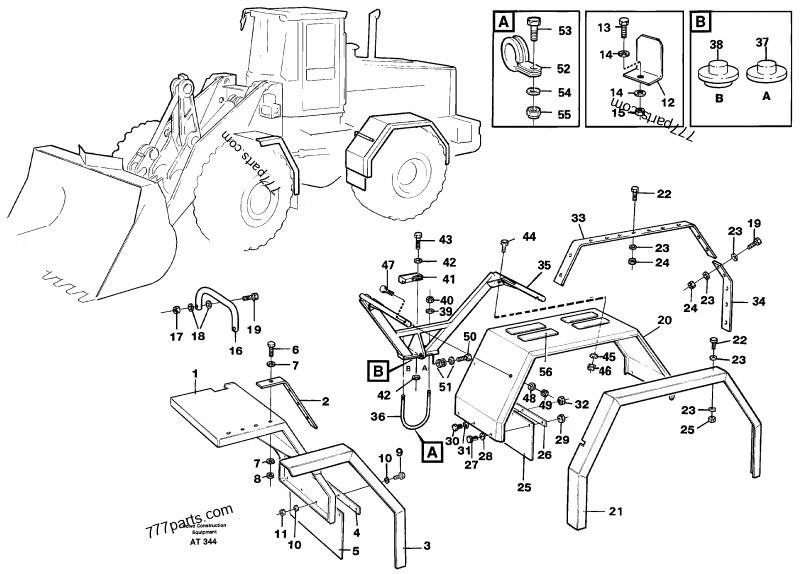 Wider mudguards, front / rear - Wheel Loaders Volvo L90C | 777parts.com
