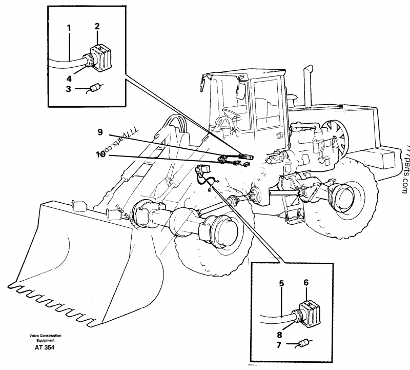 Attachment locking. - Wheel Loaders Volvo L90C | 777parts.com