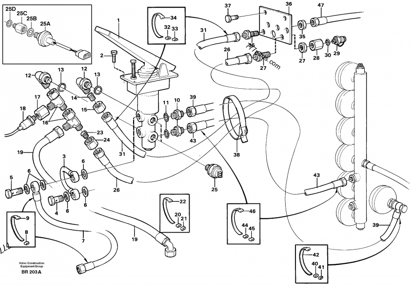 Hydraulic brake system, cab - Articulated Haulers Volvo A40 | 777parts.com