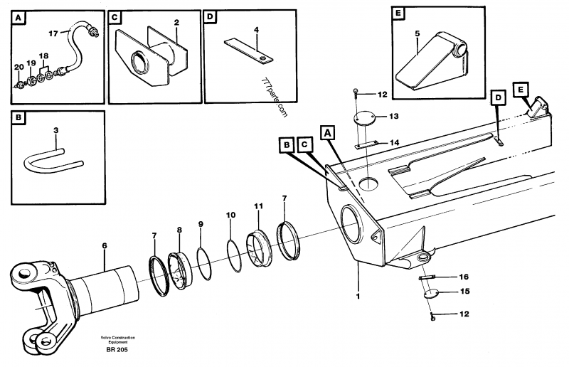 Frame, rear - Articulated Haulers Volvo A40 | 777parts.com