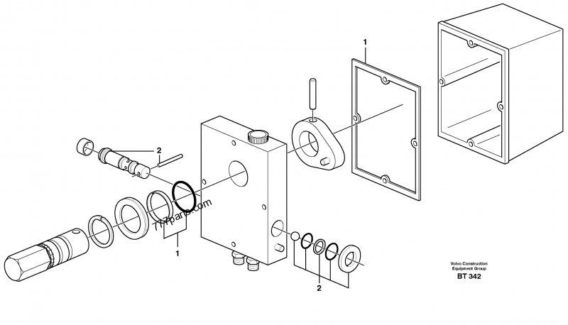 Hand pump - Articulated Haulers Volvo A40D | 777parts.com