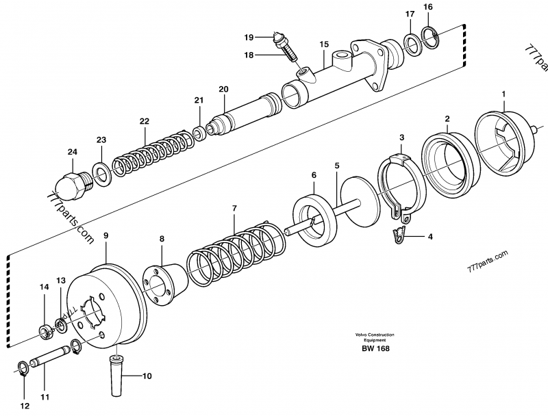 Brake servo - Articulated Haulers Volvo A25D | 777parts.com