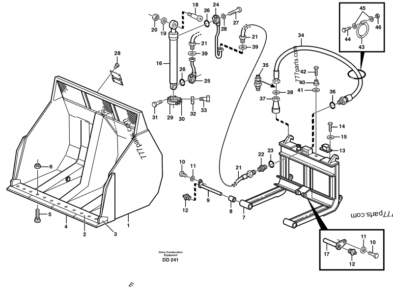 High-tipping chip bucket - Excavators Volvo Attachm.Buckets | 777parts.com