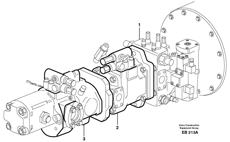 Hydraulic pump - Wheel Loaders Volvo L50D | 777parts.com