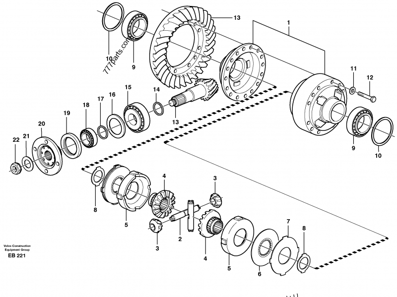 Differential carrier - Wheel Loaders Volvo L50D | 777parts.com