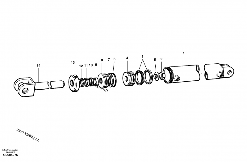 Blade tilt cylinder - Motor Graders Volvo G700 | 777parts.com