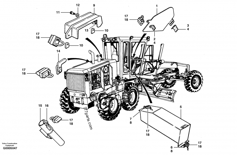 Anti-vandalism equipment - Motor Graders Volvo G700 | 777parts.com