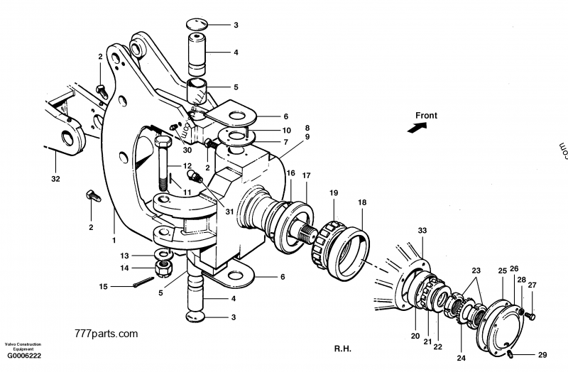 Hub and knuckle - Motor Graders Volvo G700 | 777parts.com
