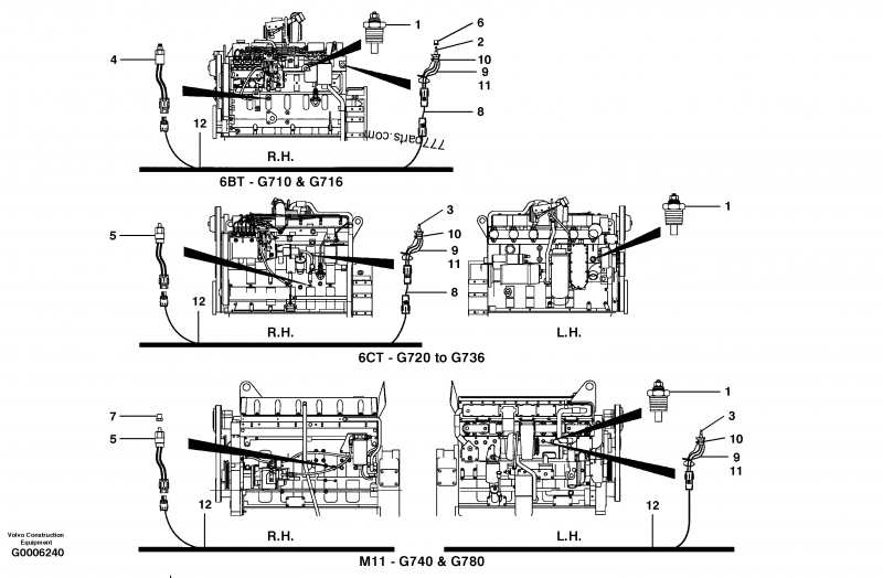 Sensors - Motor Graders Volvo G700 | 777parts.com