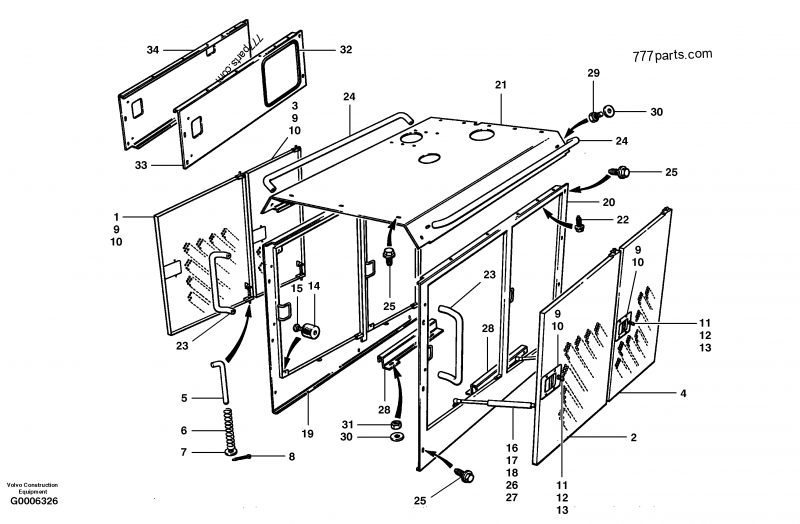 Engine cowl - Motor Graders Volvo G700 | 777parts.com