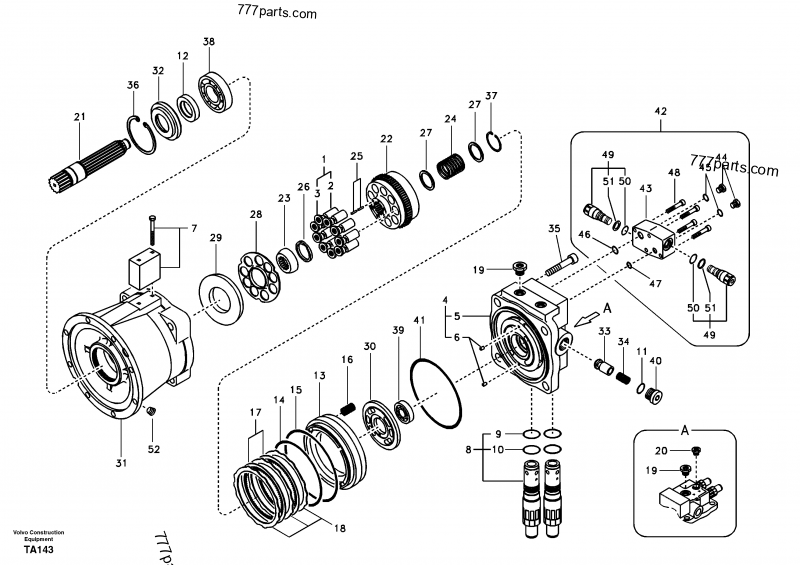 Swing motor - Excavators Volvo EC210 | 777parts.com