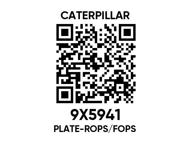 9X5941 PLATE-ROPS/FOPS - Caterpillar spare part | 777parts.com