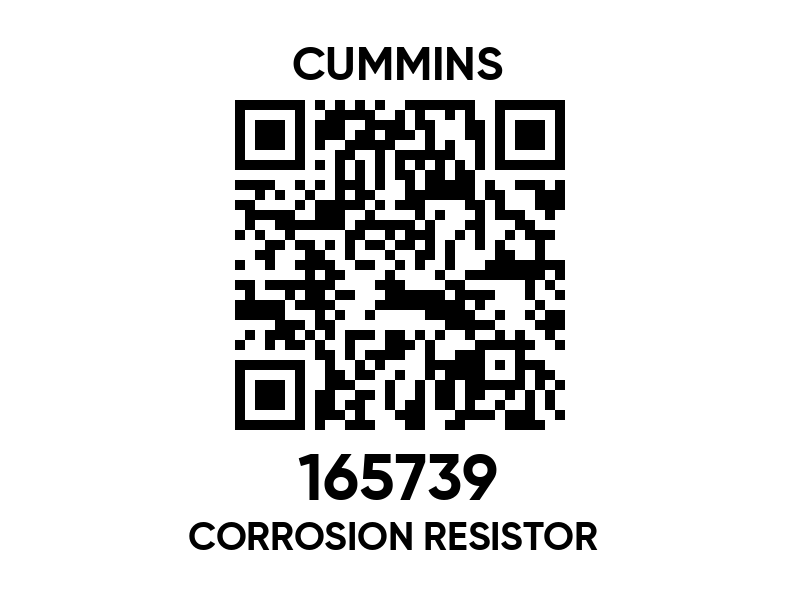 165739 Corrosion resistor - Cummins spare part | 777parts.com