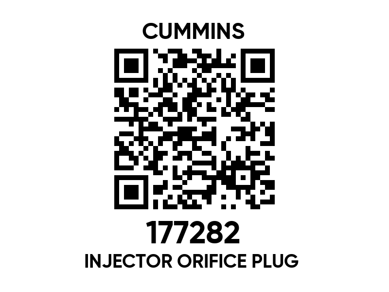 177282 Injector orifice plug - Cummins spare part | 777parts.com