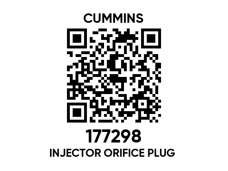 177298 Injector orifice plug - Cummins spare part | 777parts.com