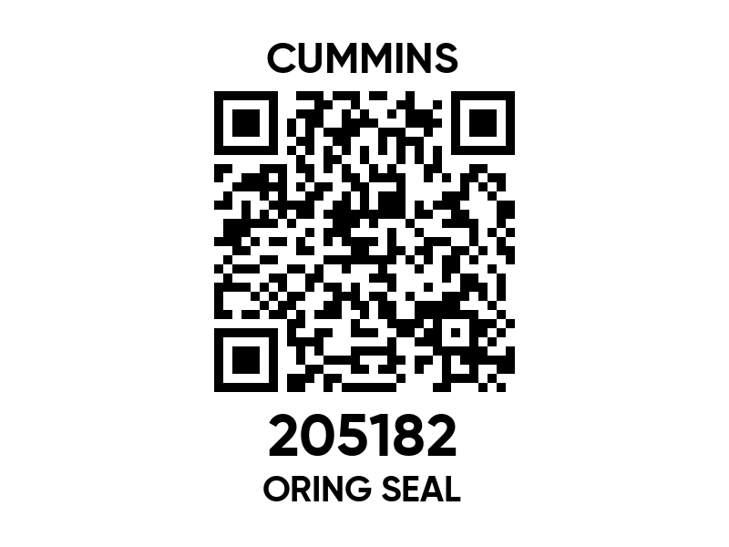 205182 Oring seal - Cummins spare part | 777parts.com
