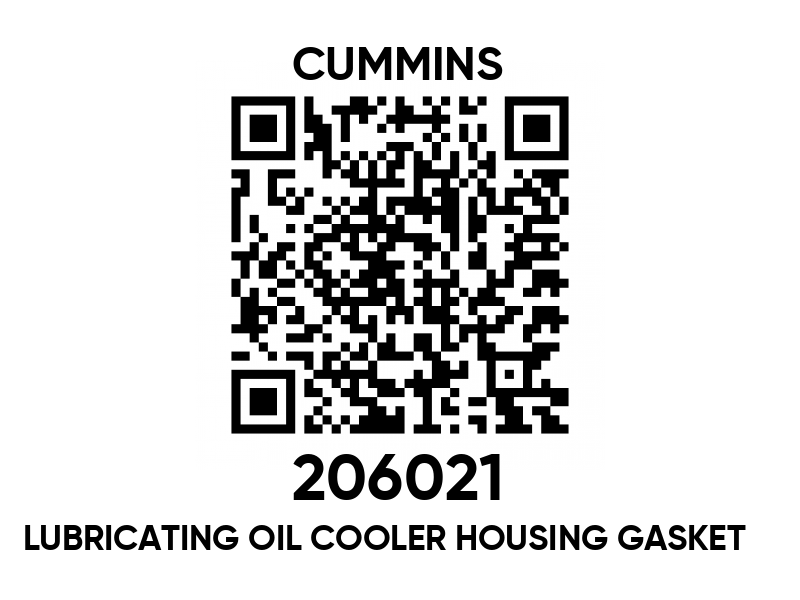 206021 Lubricating oil cooler housing gasket - Cummins spare part ...