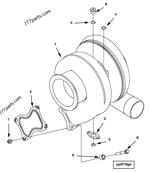 3800951 Heat exchanger82 water cooler turbocharger - Cummins spare part ...