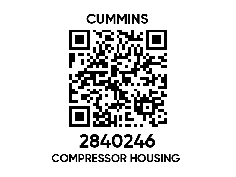 2840246 Compressor housing - Cummins spare part | 777parts.com