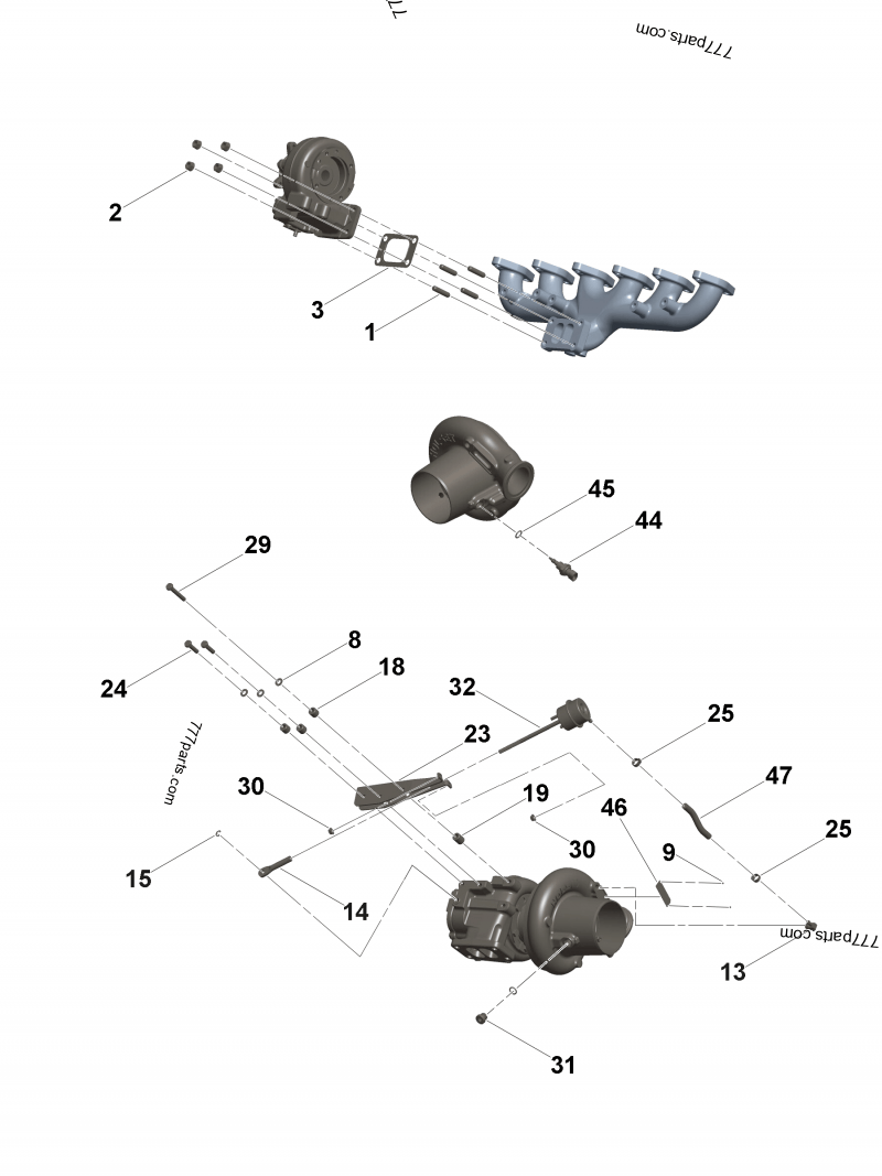 2881888 Heat exchanger40w turbocharger - Cummins spare part | 777parts.com