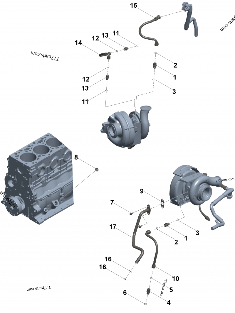 6411508 Turbocharger kit - Cummins spare part | 777parts.com