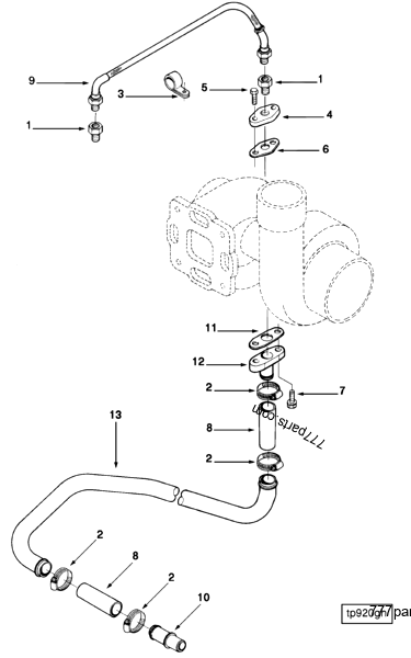 3803710 Heat exchanger50 turbocharger - Cummins spare part | 777parts.com
