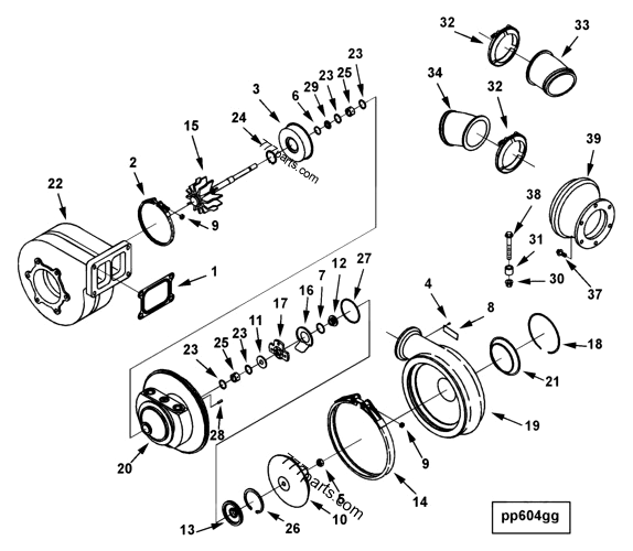 5456465 Turbocharger kit - Cummins spare part | 777parts.com