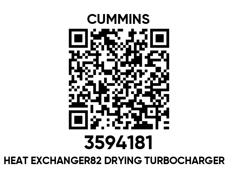 3594181 Heat exchanger82 drying turbocharger - Cummins spare part ...