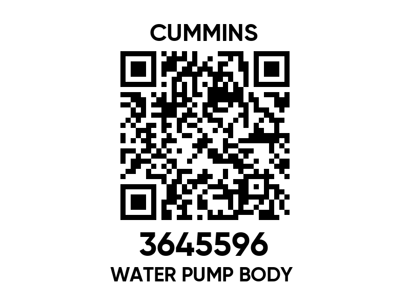 3645596 Water pump body - Cummins spare part | 777parts.com